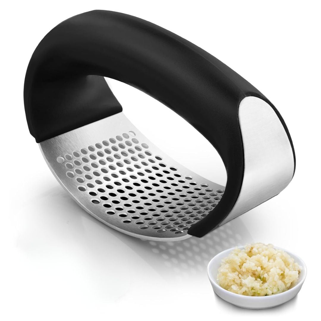 Ergonomic Garlic Press Rocker – Stainless Steel Crusher – UtilityMall