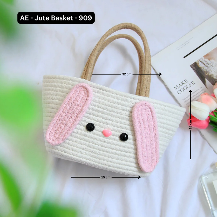 Super Cute Basket Woven With Cotton Rope (Pink) – UtilityMall